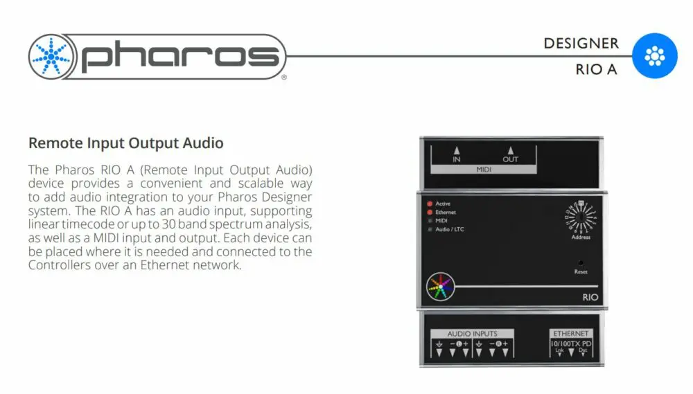 Pharos Designer RIO A