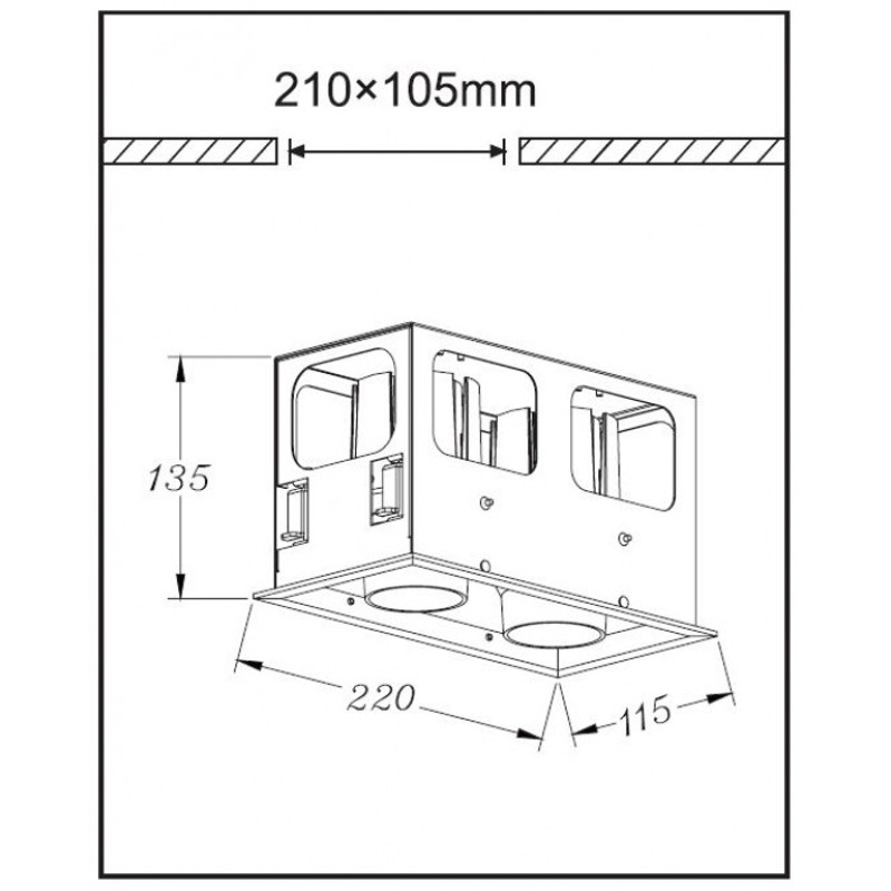 led-cube-twin-2x23w-adjustable-dimable-down-light-dimensions - GHS ...