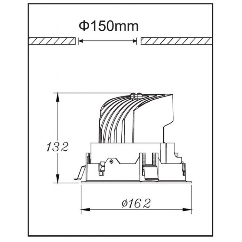 stark-3-adjustable-led-dimmable-down-light-204me1054-dimensions - GHS ...