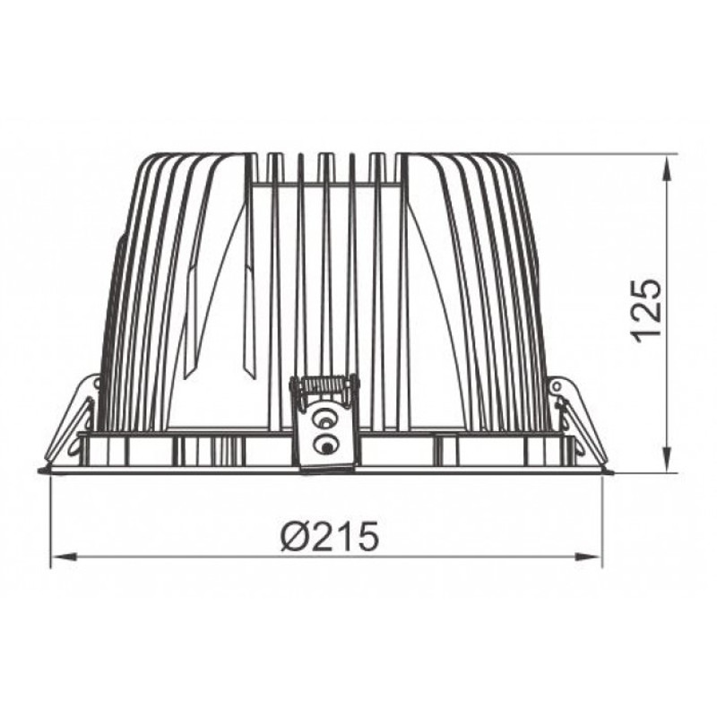 40W GRACE LED 2.04GR1039 DOWNLIGHT DIMENSIONS - GHS Special Projects ...